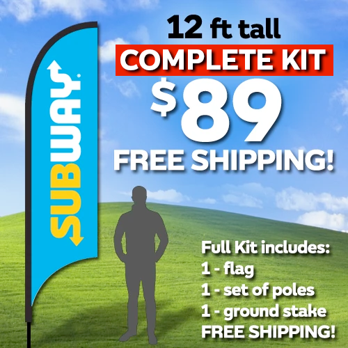 12ft Flag Kit - Logo Blue – PACprints