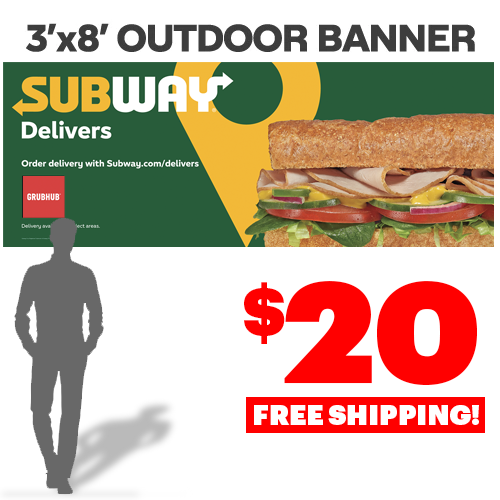 Delivery Banner 3'x8' (Grubhub) – PACprints
