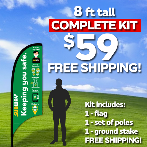 Subway Safe 8ft Flag Kit – PACprints